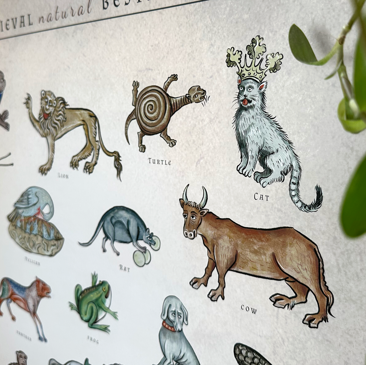 Poster Medieval Natural Bestiary – Stina Jarenskog Design